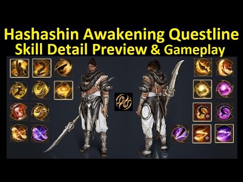 Hashashin Awakening Questline and Skill Detail Preview & Gameplay (Time ...