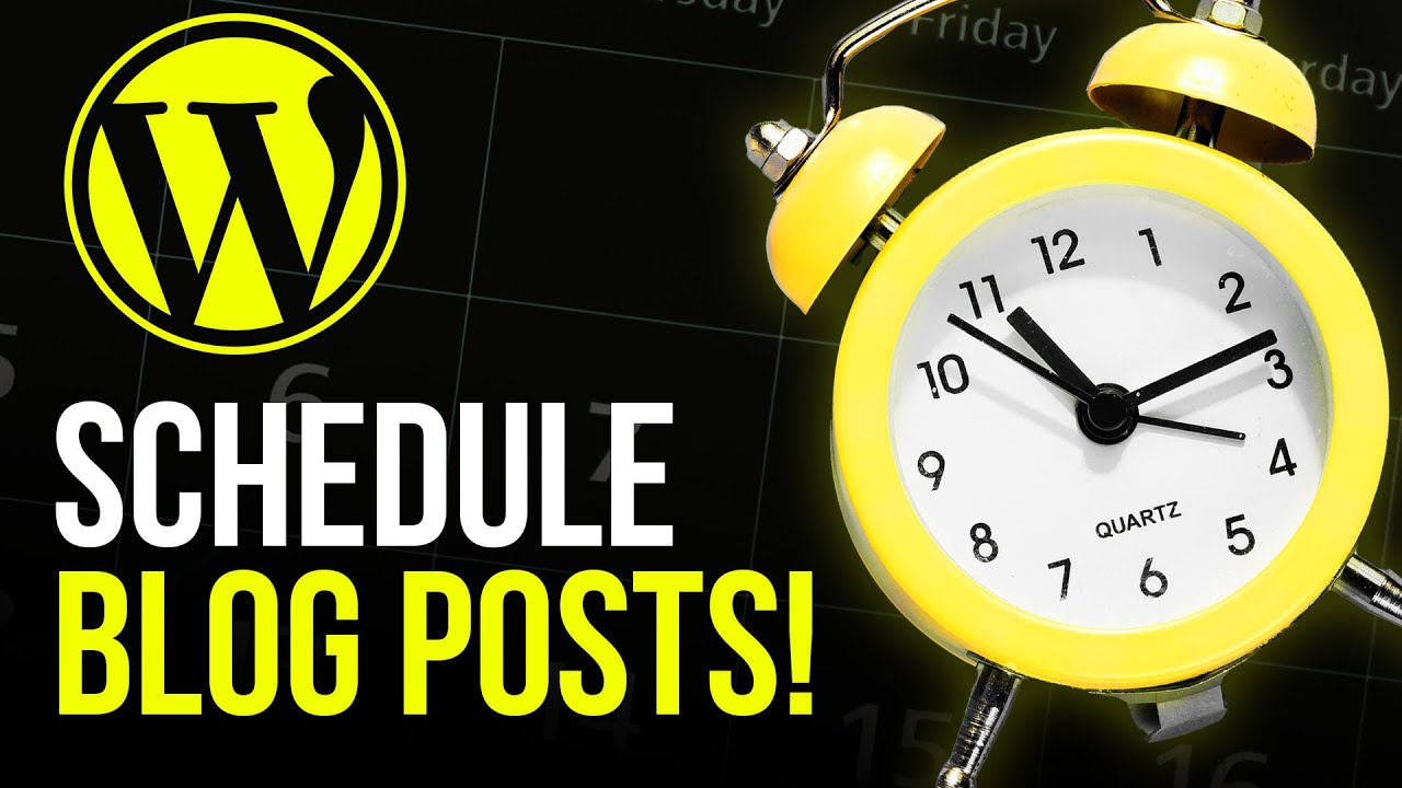 How to schedule posts WordPress! - YouTube