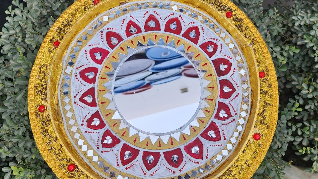 Lippan art ☺️☺️☺️/ Lippin art with mirror 🪞 work //easy DIY craft ideas ...