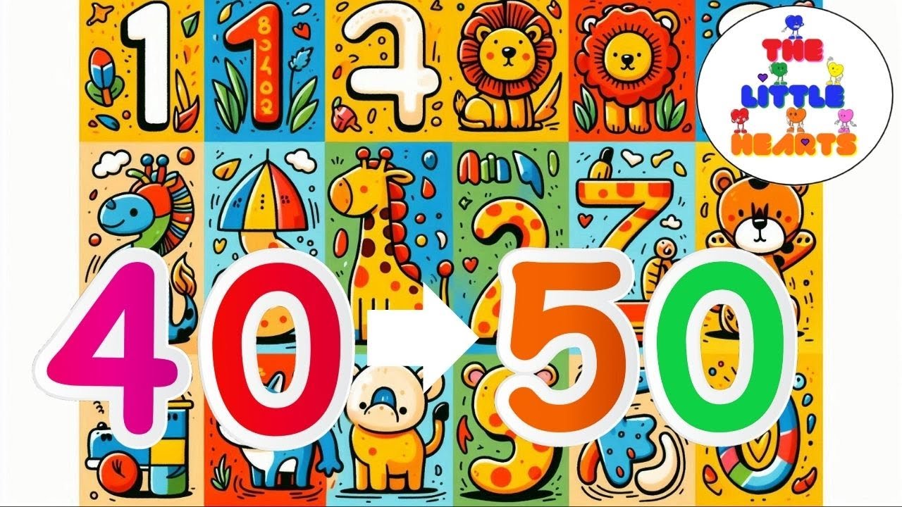 Learn Numbers 40-50 with Fun Singing Melody for Kids | Educational ...