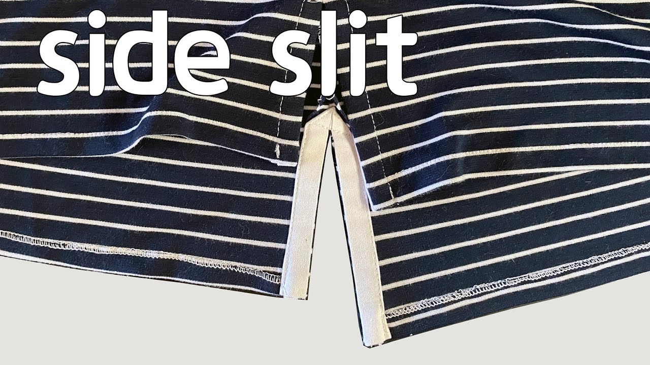 how to sew side slits hem tutorial slit shirt DIY , 폴로셔츠 옆트임 재봉 - YouTube