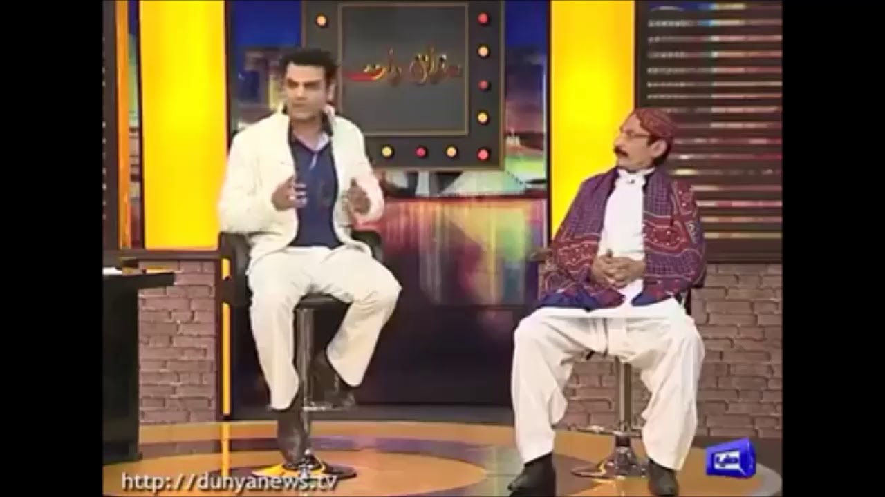 iftikhar thakur as qasim ali shah in mazak rat - YouTube