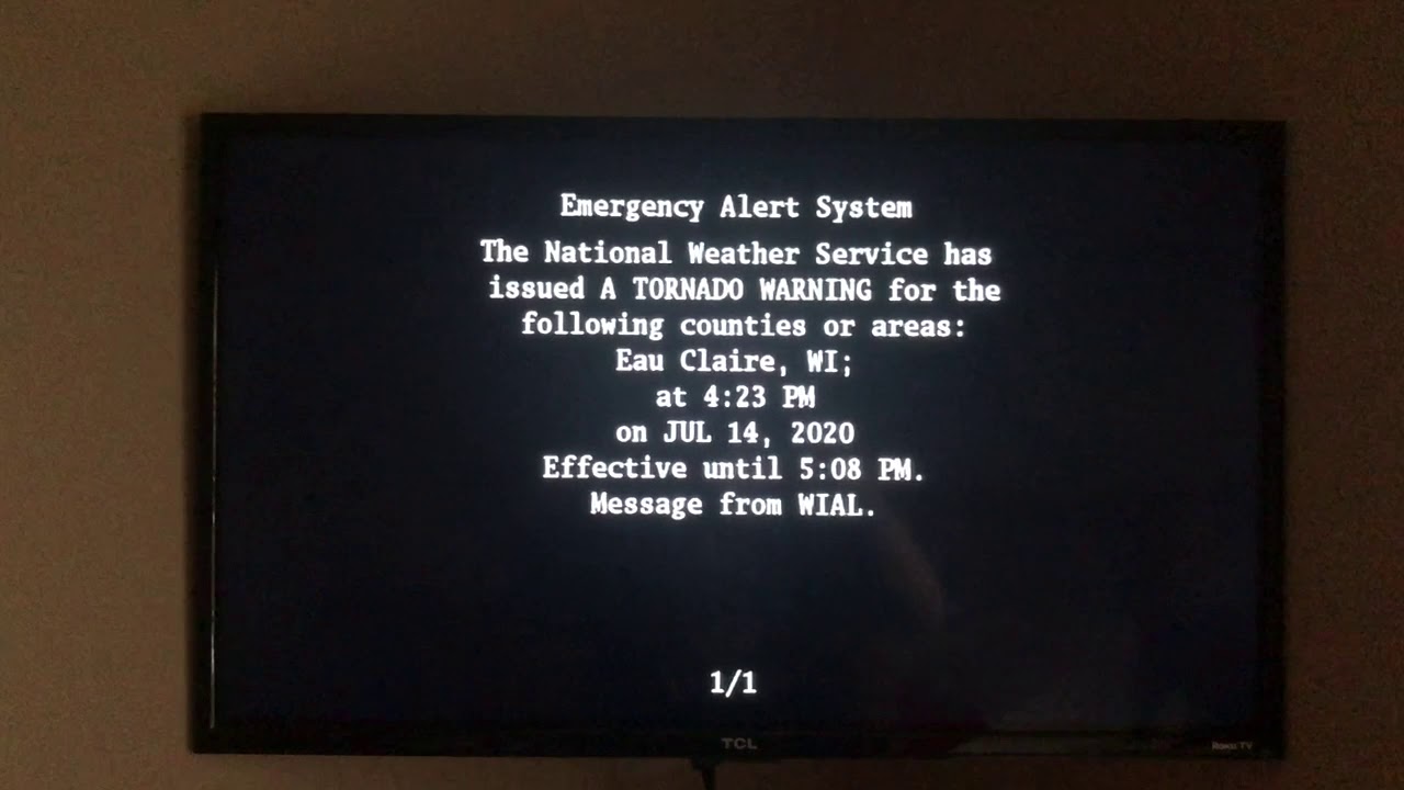 Tornado Warning w/ TV Alert [EAS #25] - YouTube