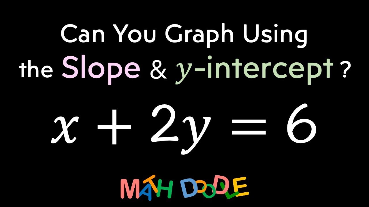 Graphing Linear Equation 2 6 Using Slope And Intercept