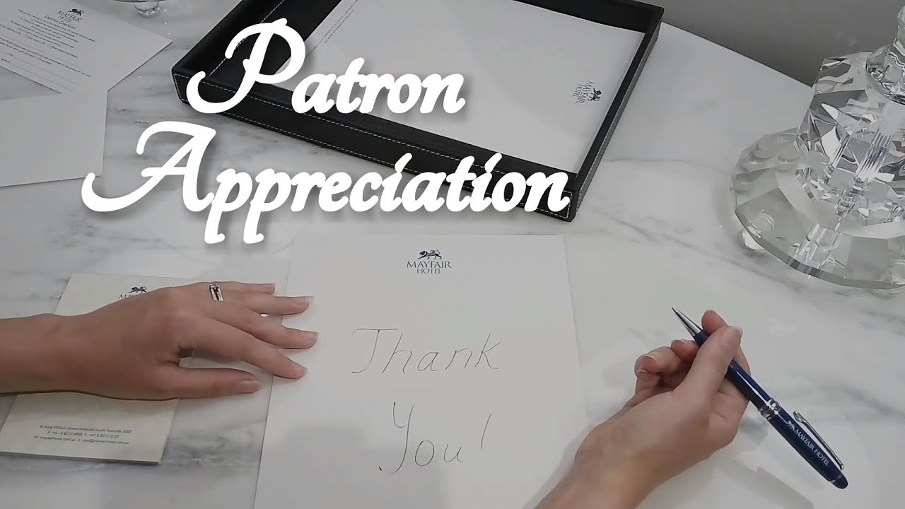 ASMR Patron Appreciation at a Luxury Hotel (Writing, Sharpie) - YouTube