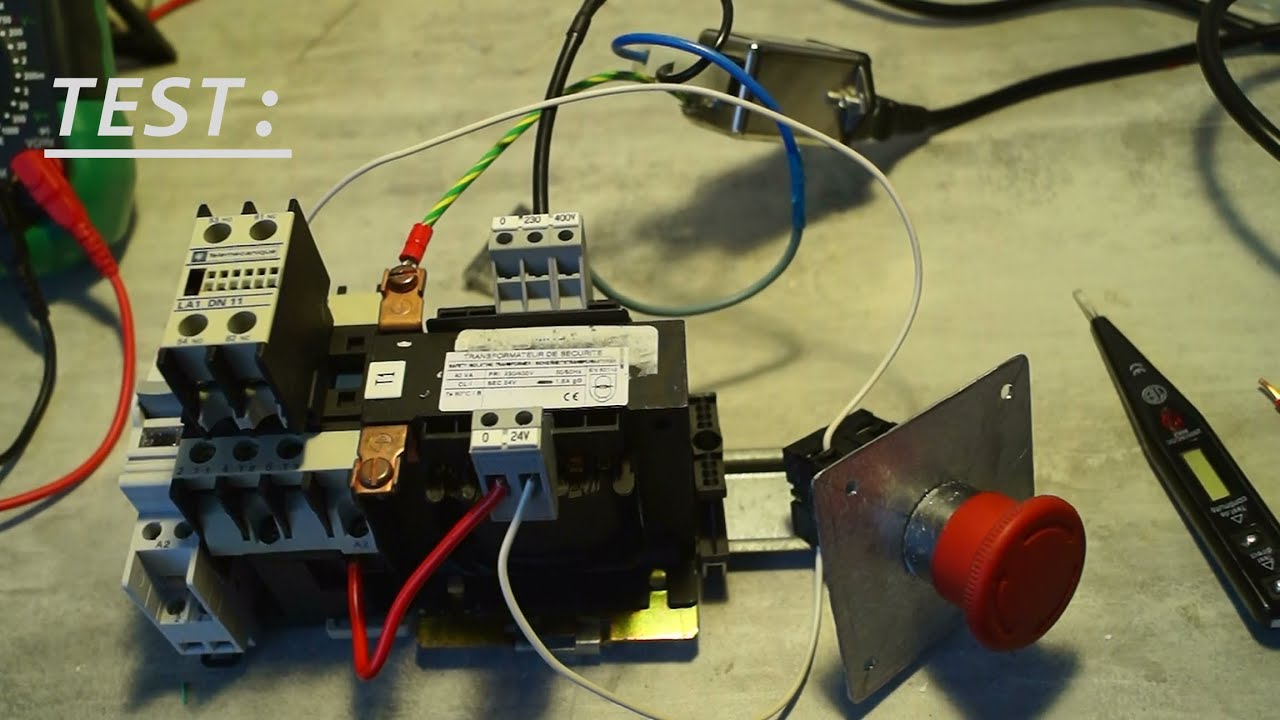 Test de contacteur électrique industriel -- Test of electrical ...