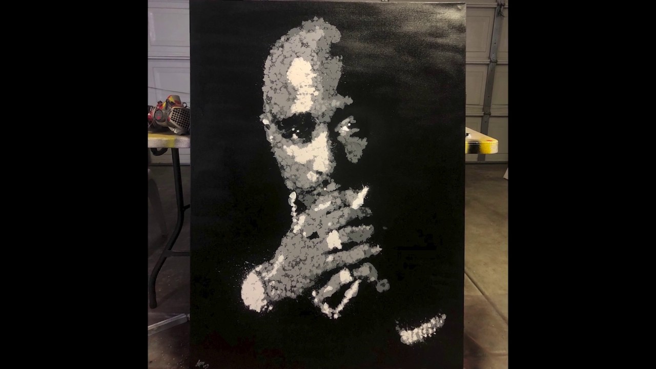 Tupac Shakur - 36"x48" Spray Painted Piece - YouTube