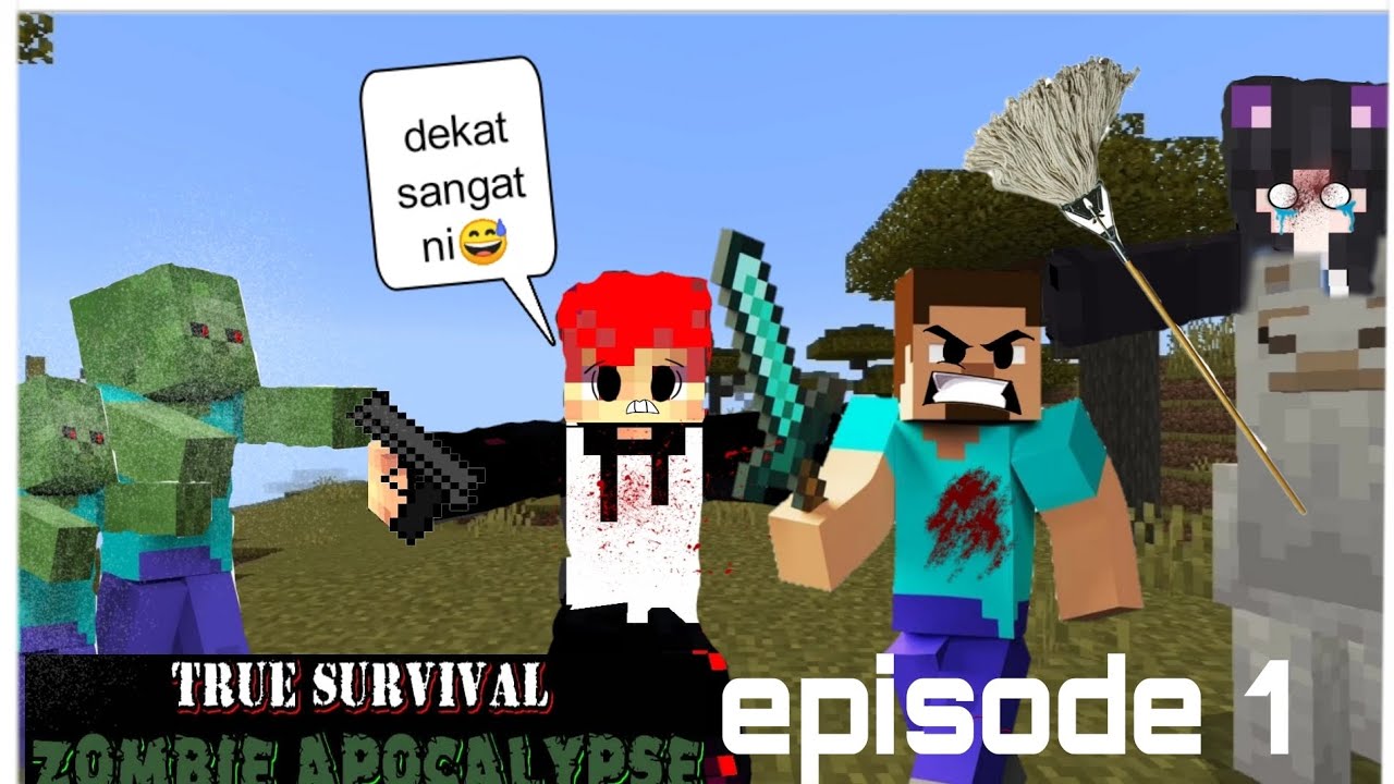 (zombie apocalypse Minecraft)dunia Minecraft terkena virus zombie ...