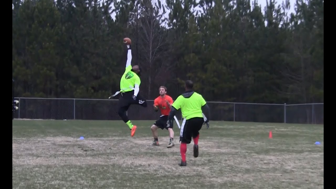 One Hand Catch Interception - Kris Esco - RFL - YouTube