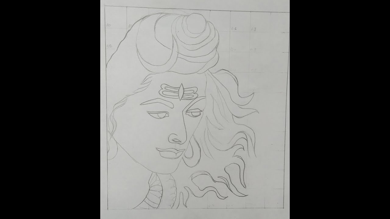 Lord Shiva Outline Drawing // Easy Lord Shiva Pencil Sketch - YouTube