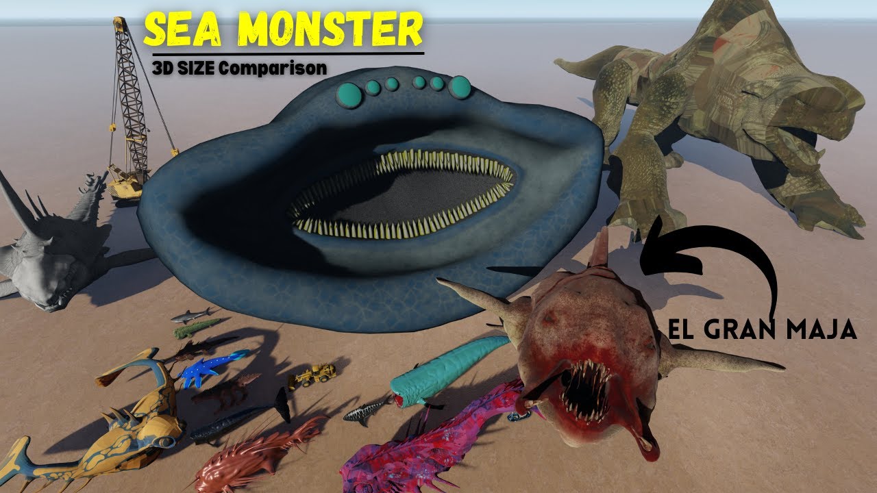 ⚓ Sea Monsters SIZE Comparison (Small to Largest and Largest to small ...