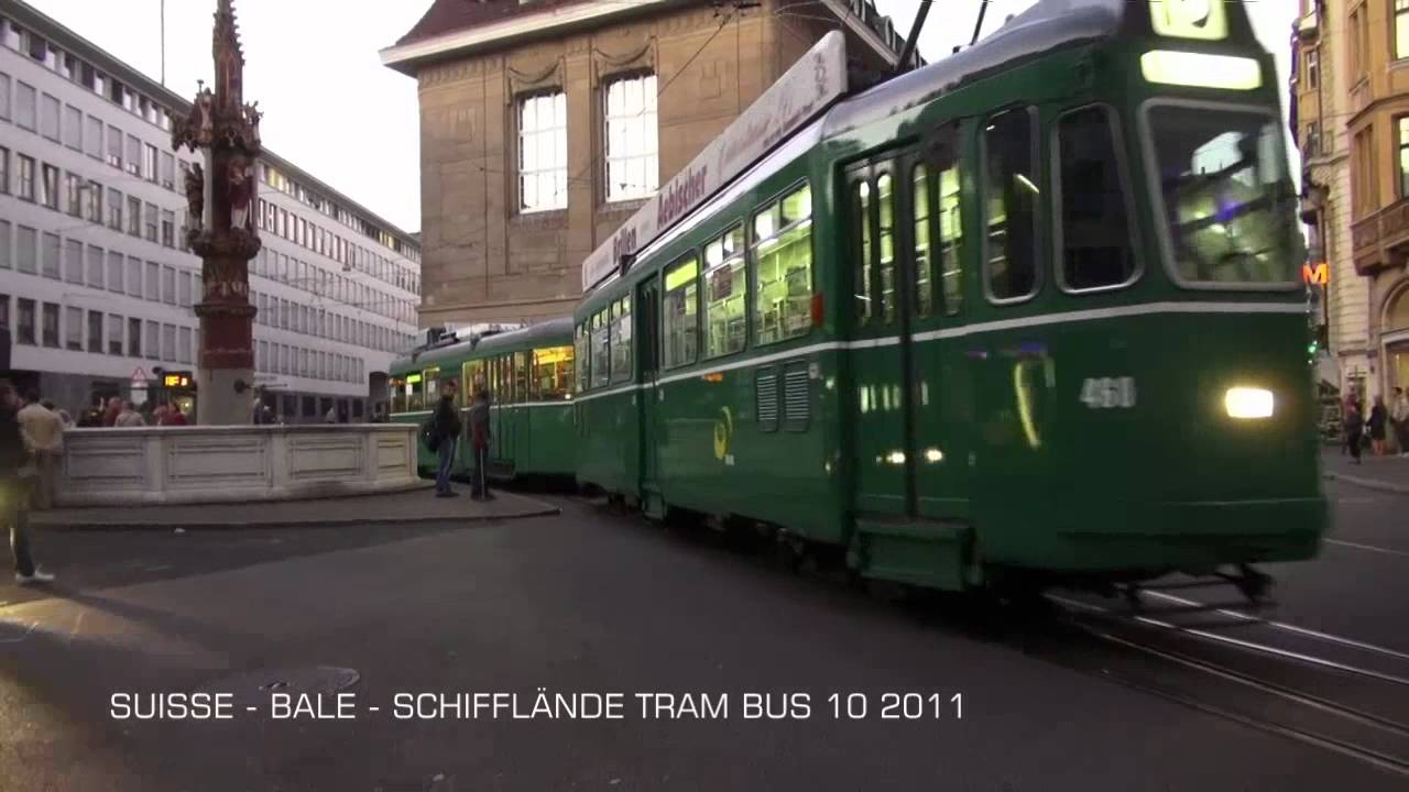 SUISSE BALE SCHIFFLÄNDE BUS TRAM 10 2011 - YouTube