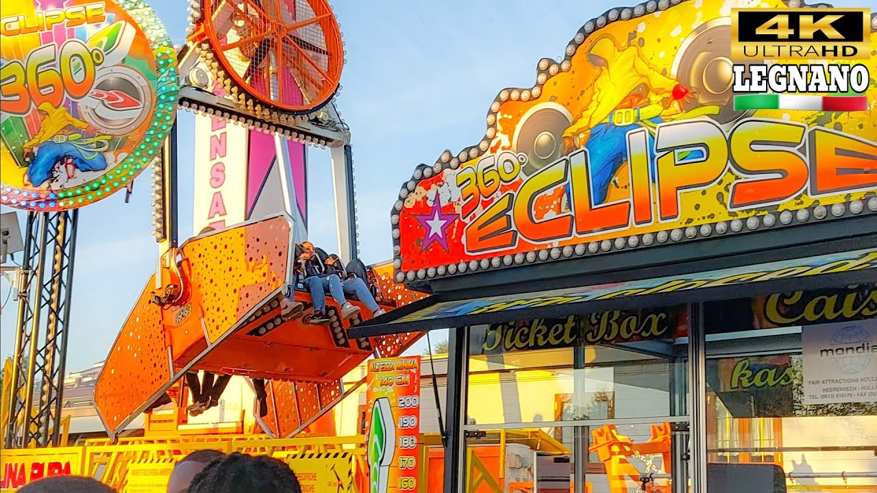 ECLIPSE 360 Rides - Giostre 2024 🇮🇹 Legnano Lunapark 4K - YouTube