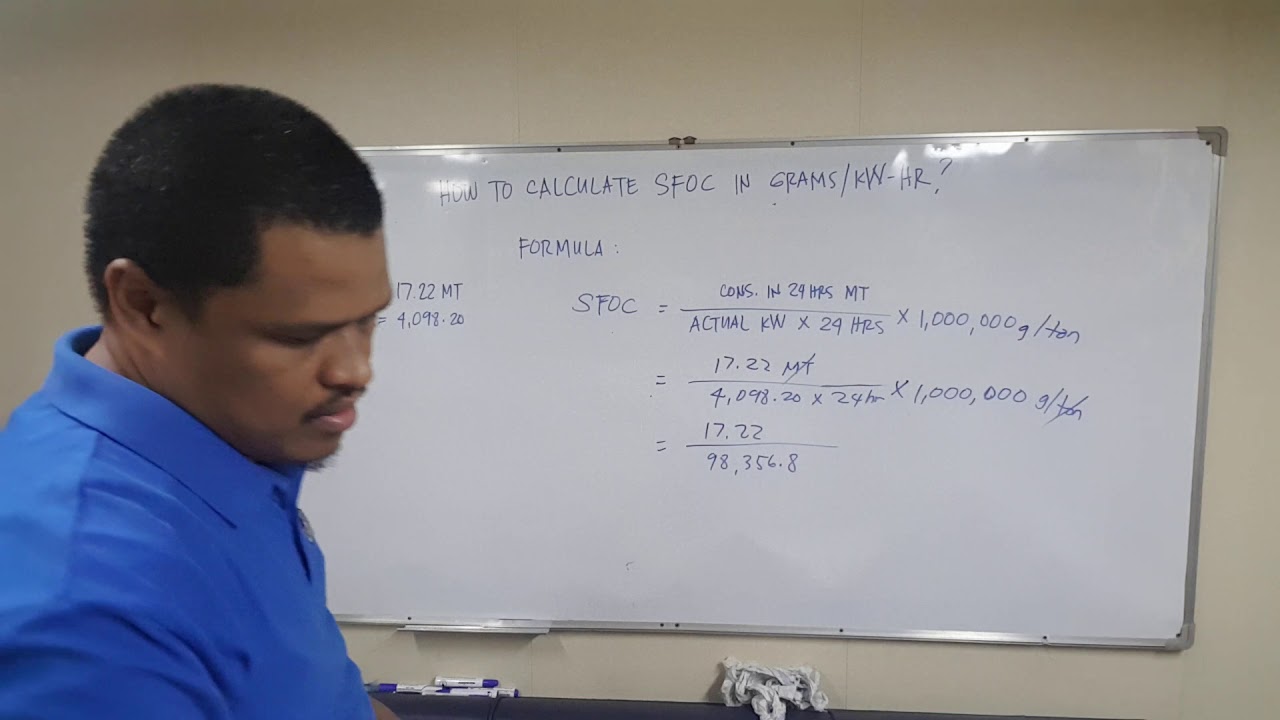 How to calculate the SFOC in Gram/kW-hr? - YouTube