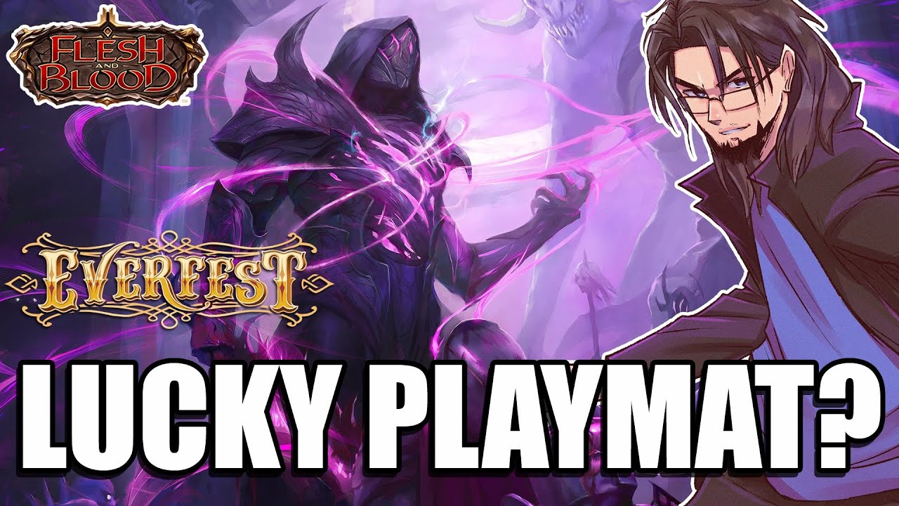 The LUCKIEST PLAYMAT?! Everfest Booster Box Opening Flesh and Blood TCG ...