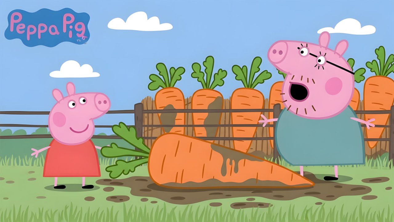 Peppa Pig & The Giant Carrot Disaster 🥕😂 | Funny Muddy Harvest ...