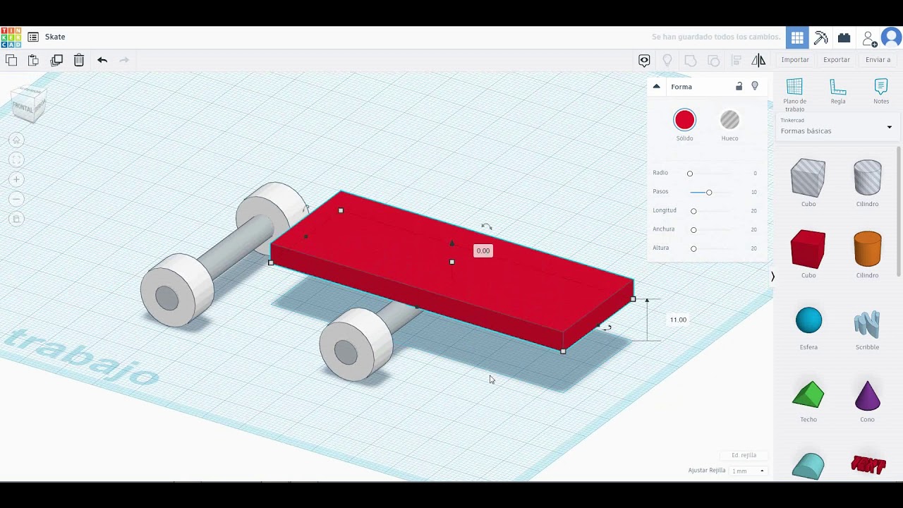 Tinkercad Tutorial - Skate 3D - YouTube