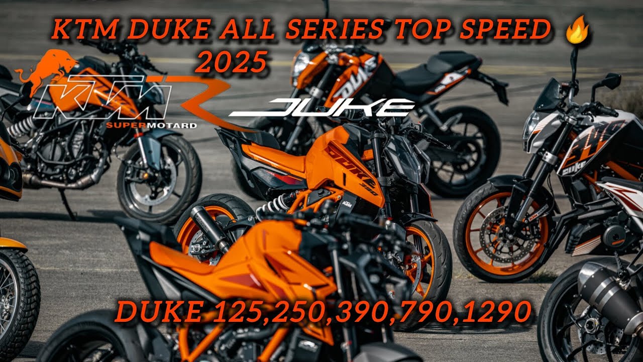 Ktm Duke series all bikes top speed 2025 - YouTube