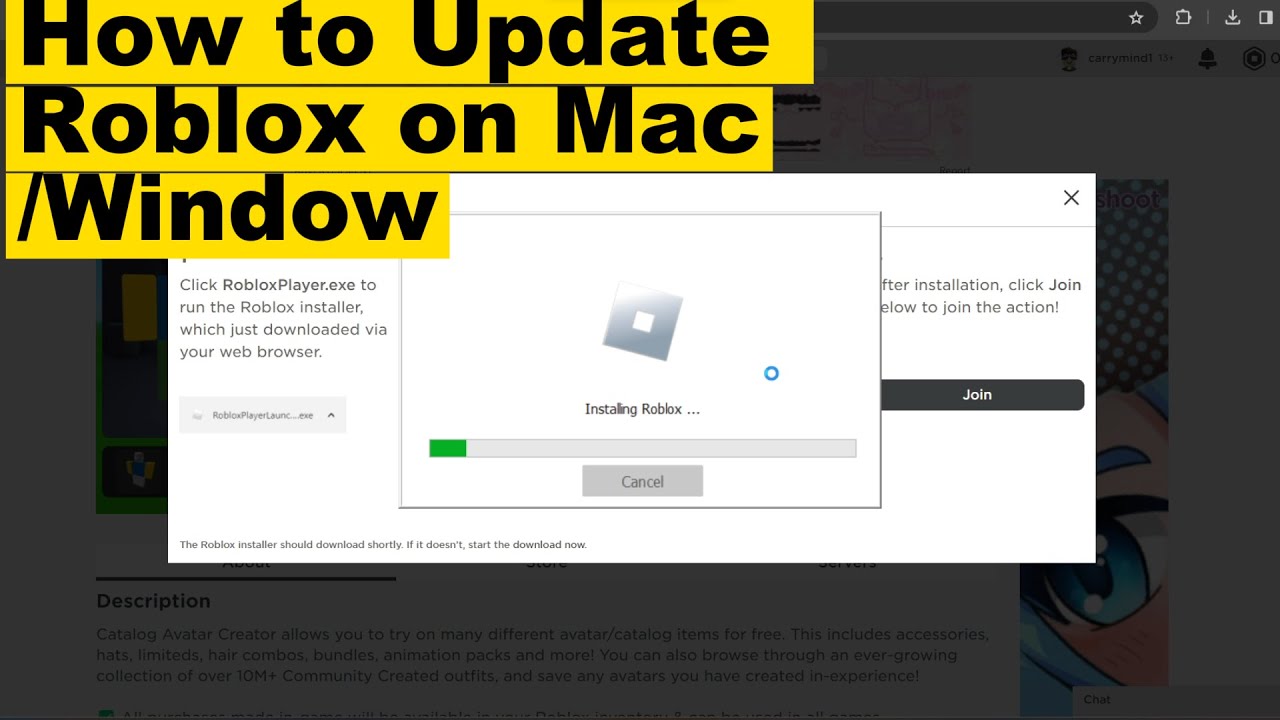 Update roblox on mac or windows | Fix Roblox Update Stuck | Simple ...