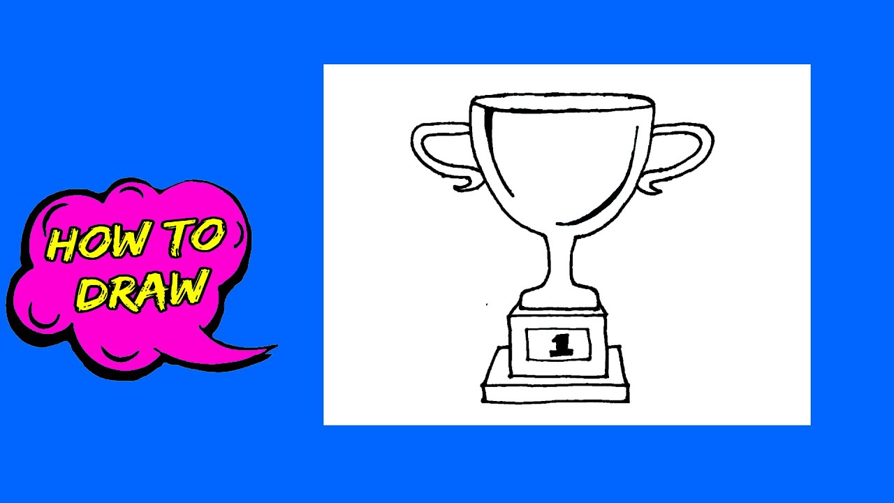 How To Draw A Trophy | Easy Drawings Sketches - YouTube