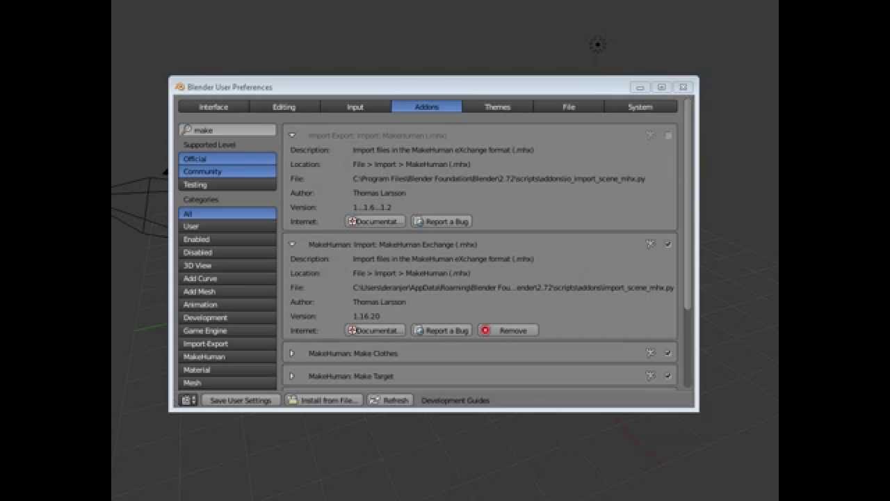 Makehuman to Torque3d Basics - YouTube