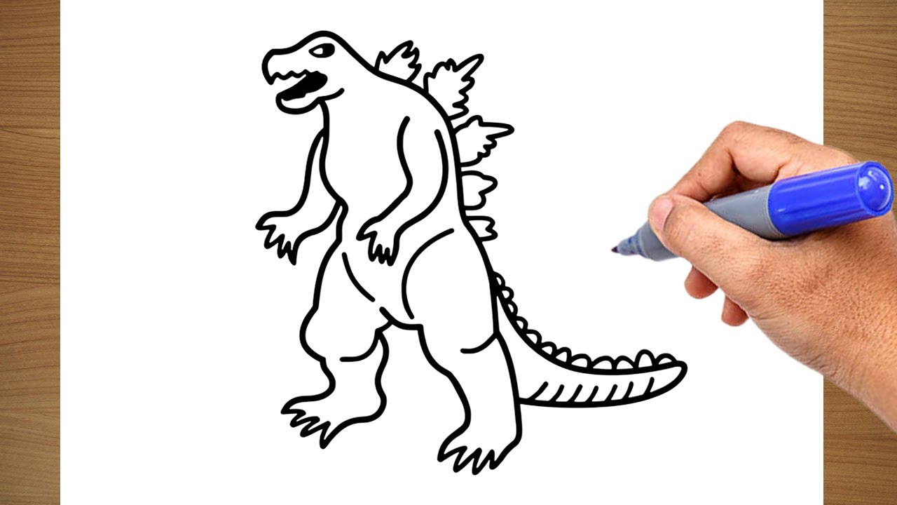 How To Draw Godzilla │ Drawing Hub #PracticeDrawings - YouTube