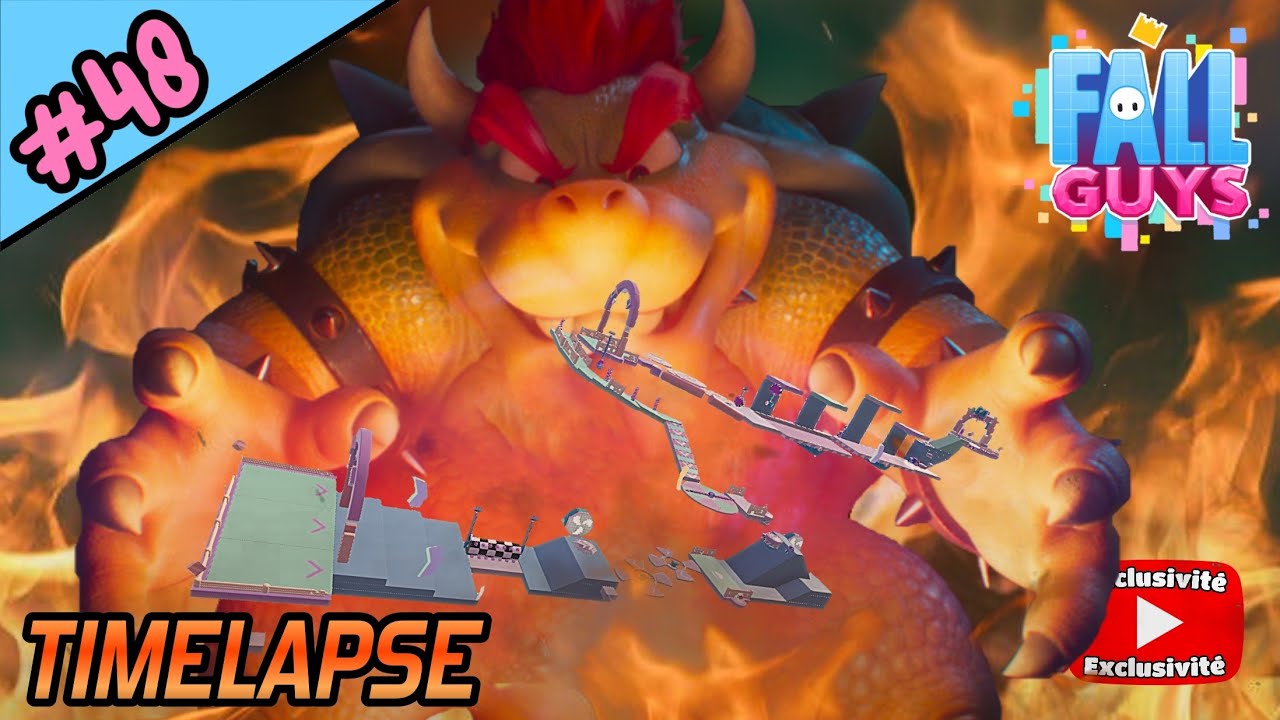 EXCLU YOUTUBE : Timelapse construction du niveau "BOWSER in the DARK ...