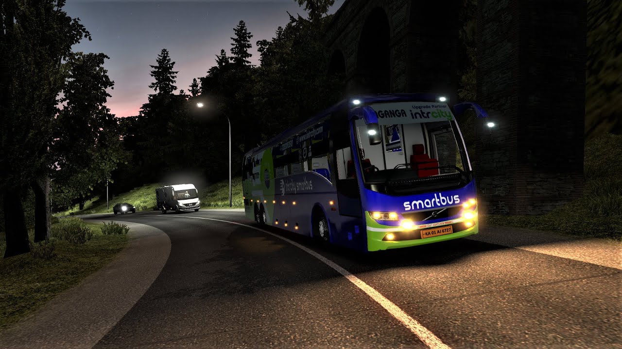 Volvo B9r Sleeper Dangerous Hill Driving | ETS2 | Evil Simulation - YouTube