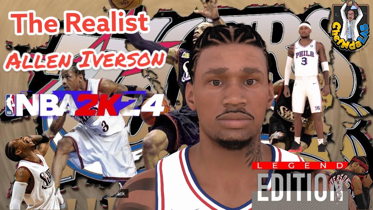 The Realist Allen Iverson NBA 2k24 Face Creation (Kobe Bryant Edition ...