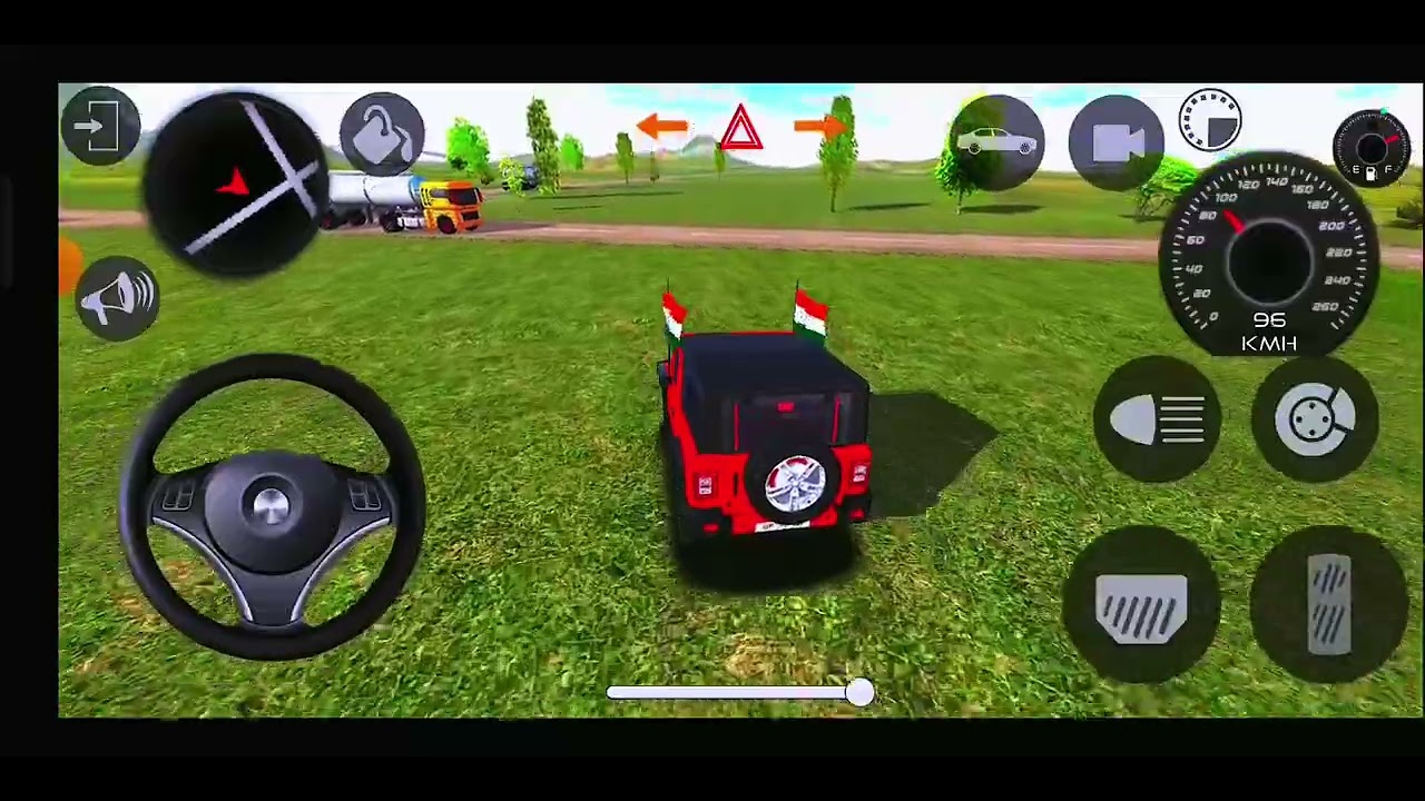 Indian car simulator game play with Thar full video geming gema nema ...