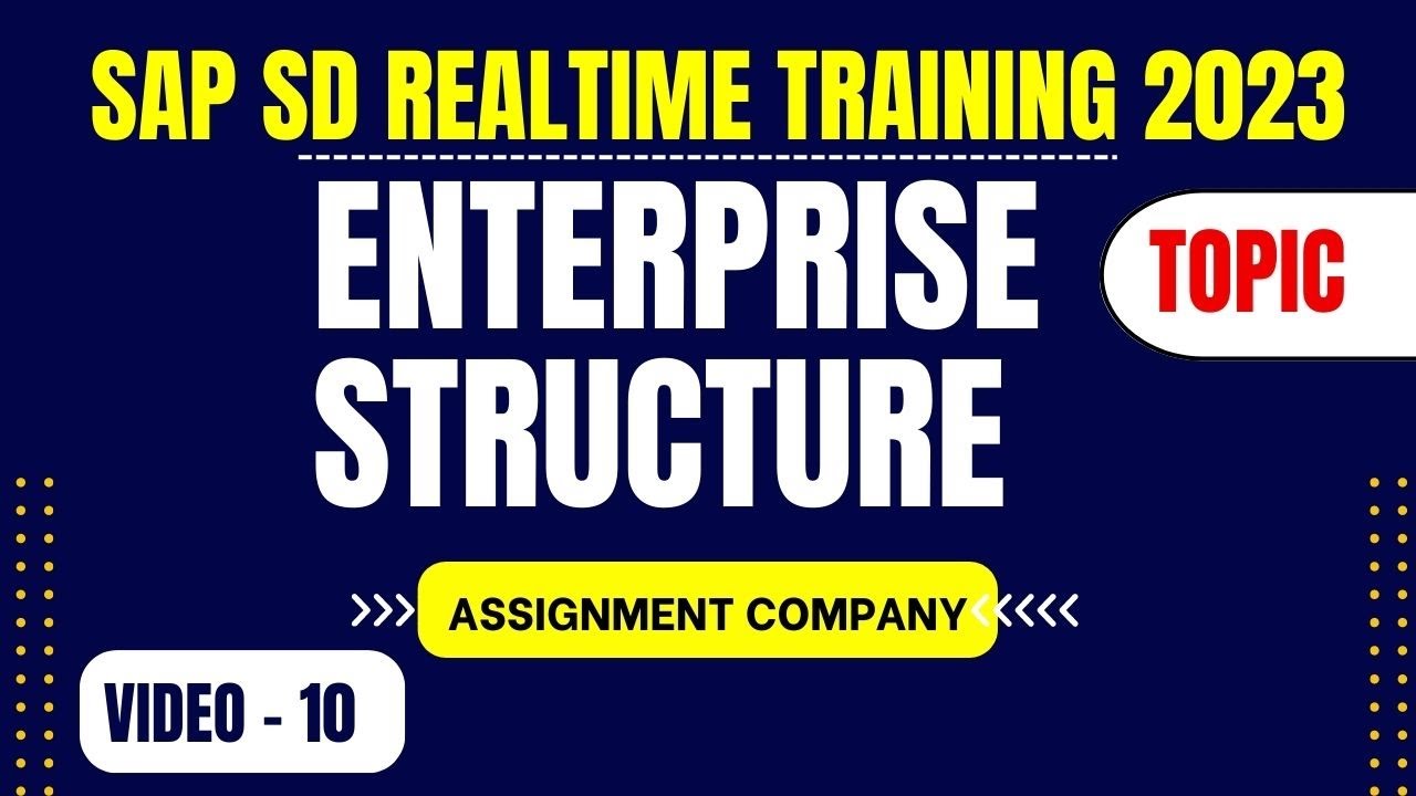 SAP SD || ENTERPRISE STRUCTURE - Assignment Video 10 || SAP SD Realtime ...