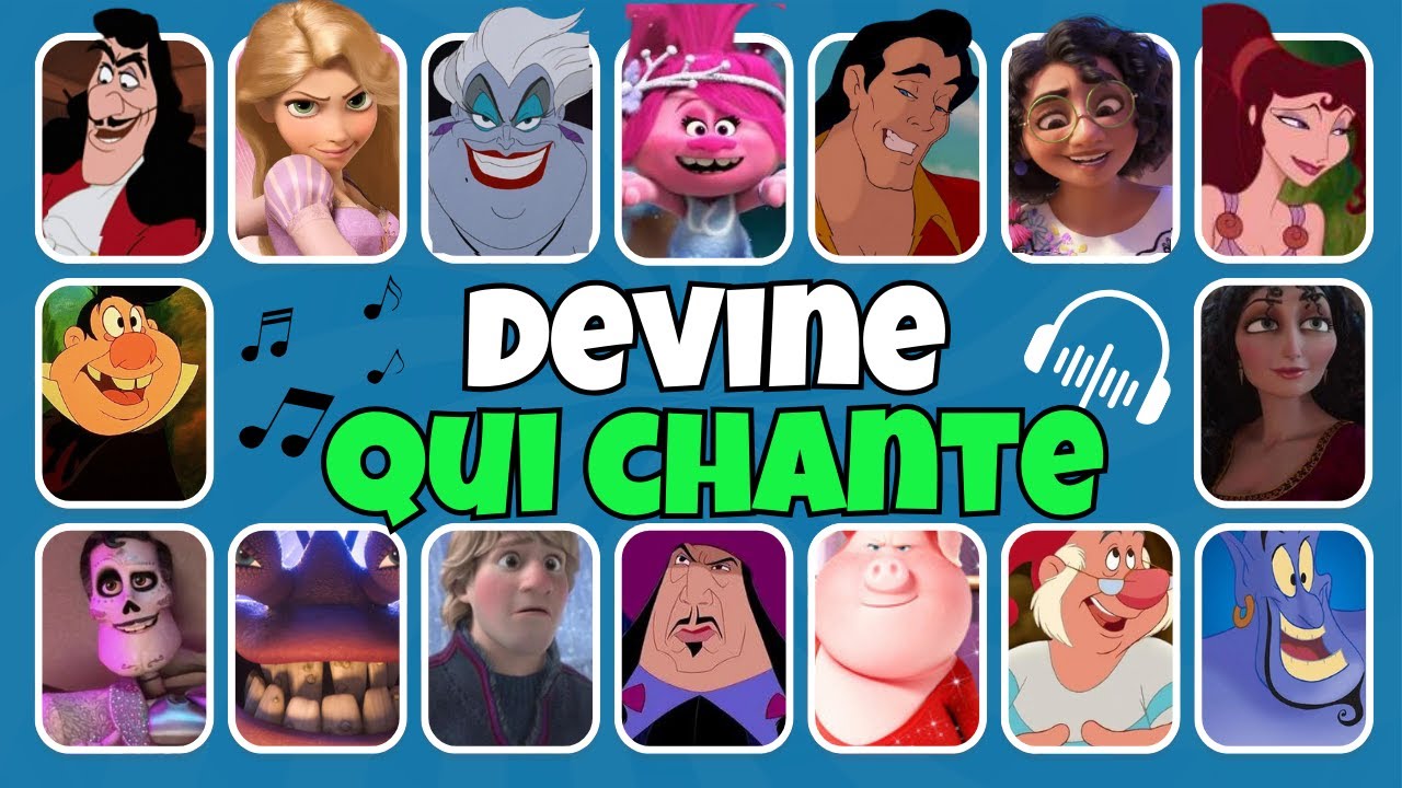 Devinez le Personnage à Partir de sa Chanson 🎶 | Quiz Musical Disney et Plus! - YouTube