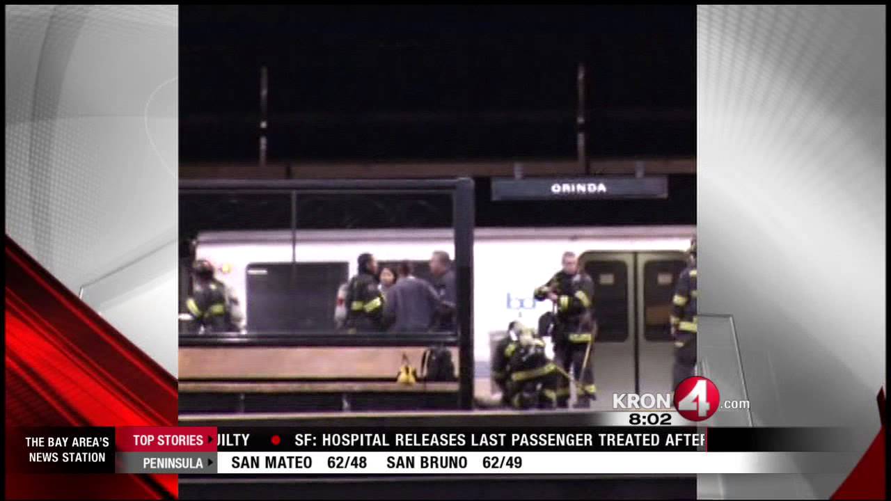 BART Train Passengers Evacuated Due To Fire - YouTube