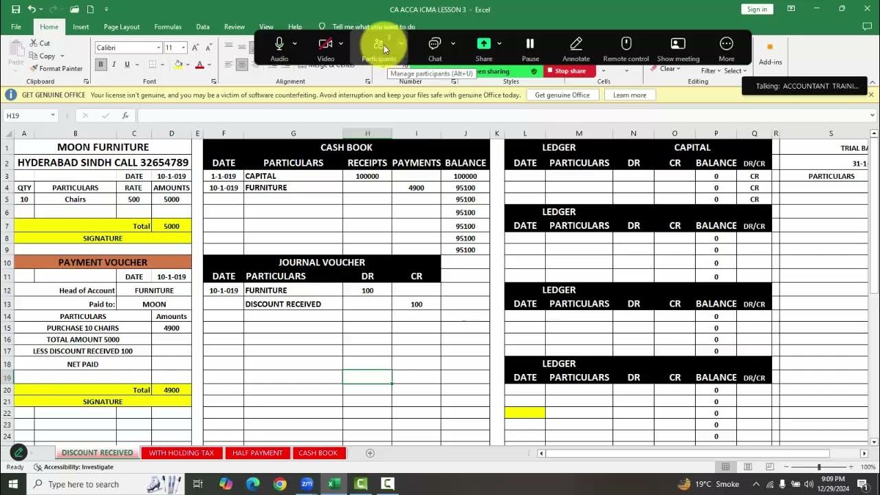 CA ACCA ICMA PROFESSIONAL TRAINING LESSON 3 - YouTube