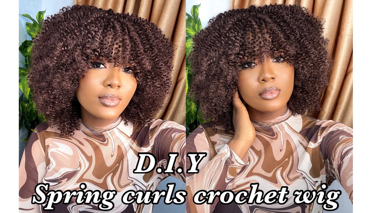 $15 D.I.Y spring curls crochet wig for beginners - YouTube