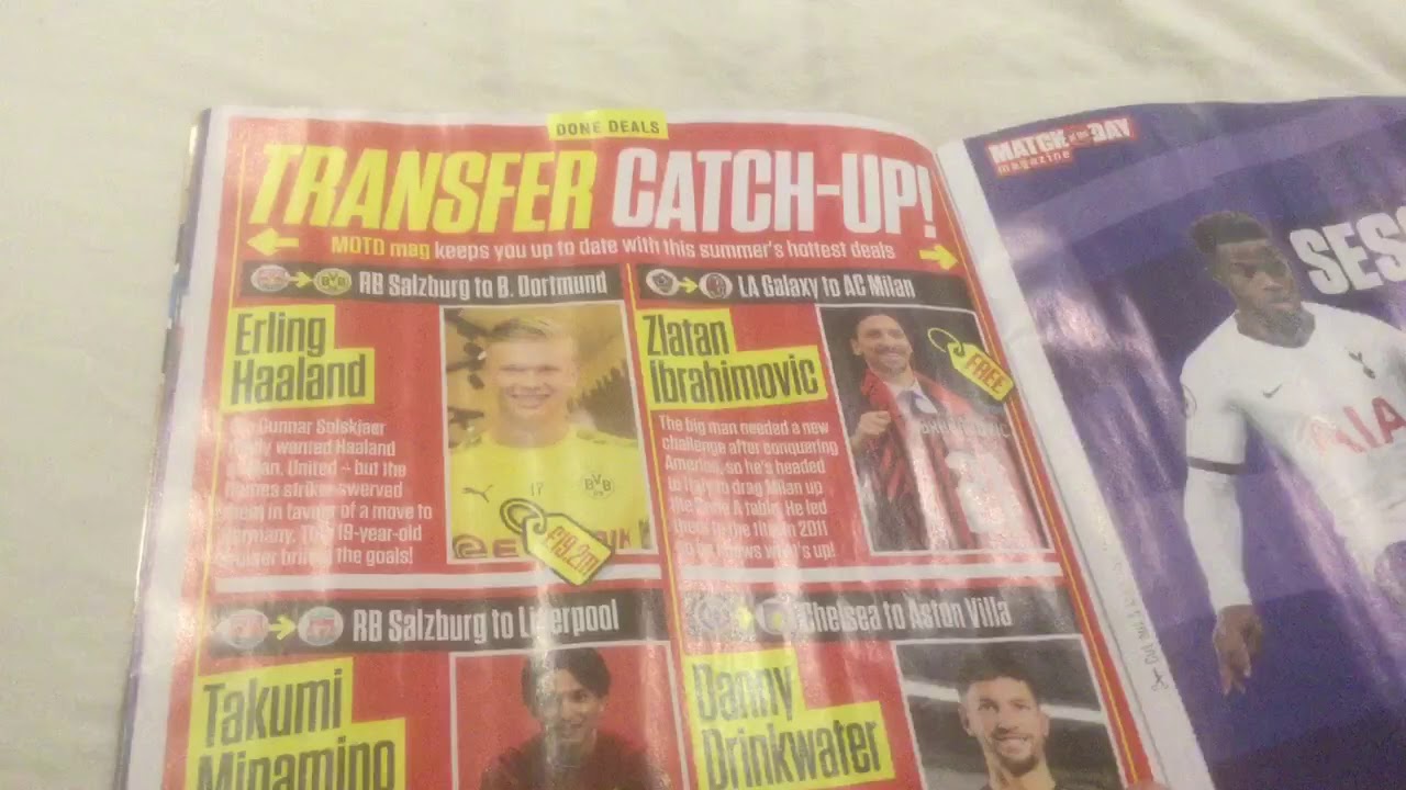 Match of the day magazine issue 586 with 2 pack of match attax 2019/20 ...