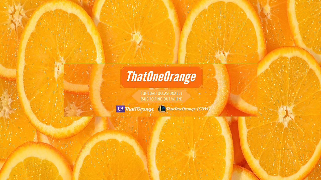 That One Orange Live Stream - YouTube