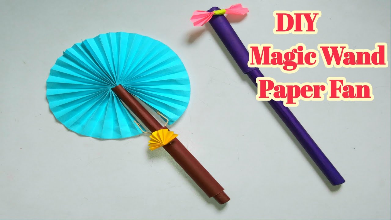 How to make Beautiful Magic Paper Fan Wand | DIY Magic Paper Fan Wand ...