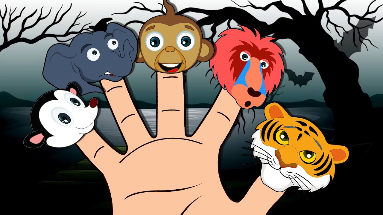 Wild Animal Finger Family Song + Finger Family Rhymes Collection | Kids ...