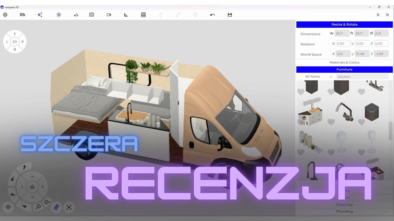 Recenzja Vanspace3D - softu do projektowania kampera | Odcinek PLUS ...