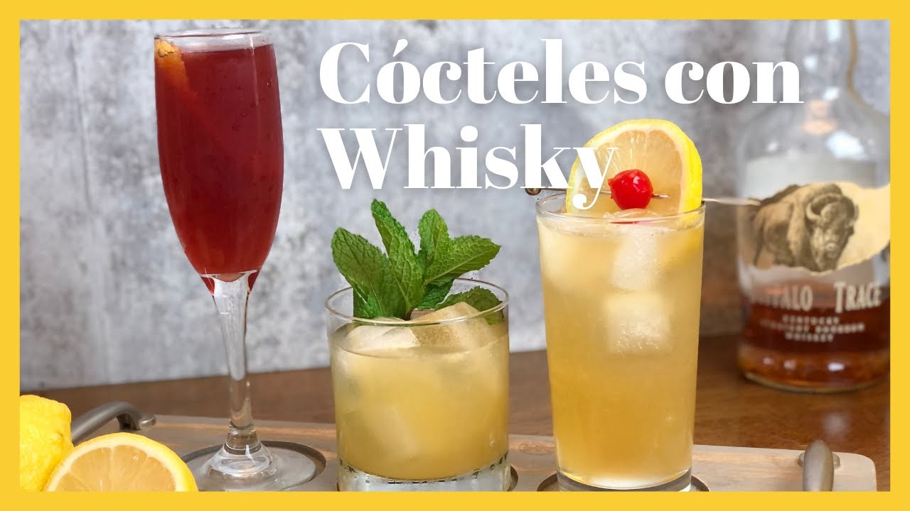🥃 3 Cócteles Con WHISKY Tragos de Whisky y Limón - YouTube