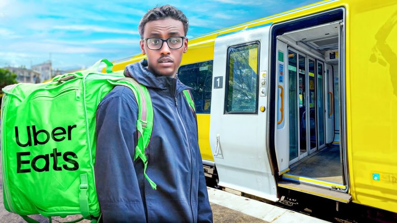 Delivering Uber Eats Using PUBLIC TRANSPORT - YouTube