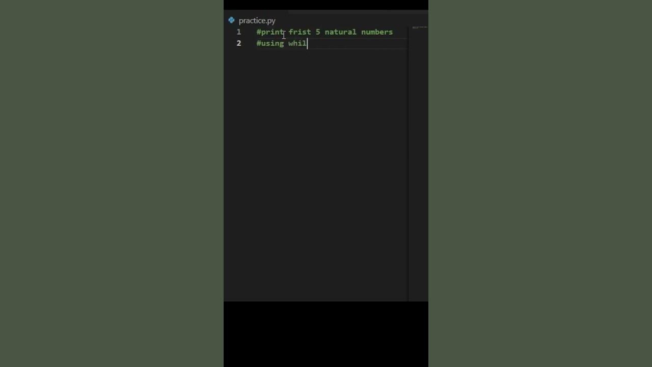 Print Frist 5 Natural Numbers Python Pythonforbeginners Pythonprogramming Pythoncode Youtube
