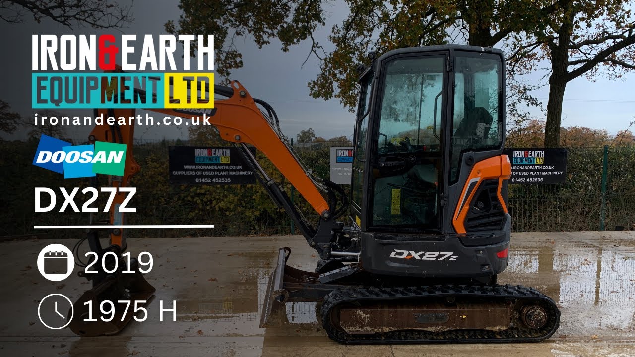 2019 Doosan DX27Z 2.7 Tonne Excavator - YouTube