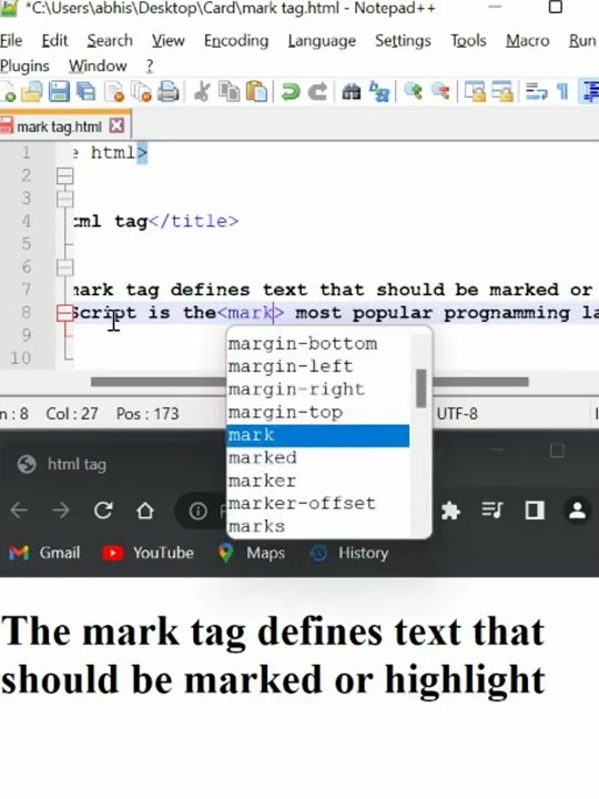 HTML mark Tag - YouTube