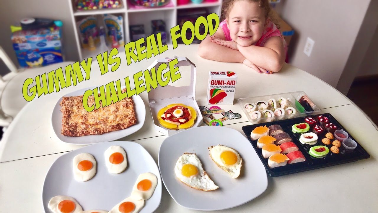 GUMMY FOOD VS REAL FOOD CHALLENGE | GUMMY BAND-AIDS - YouTube