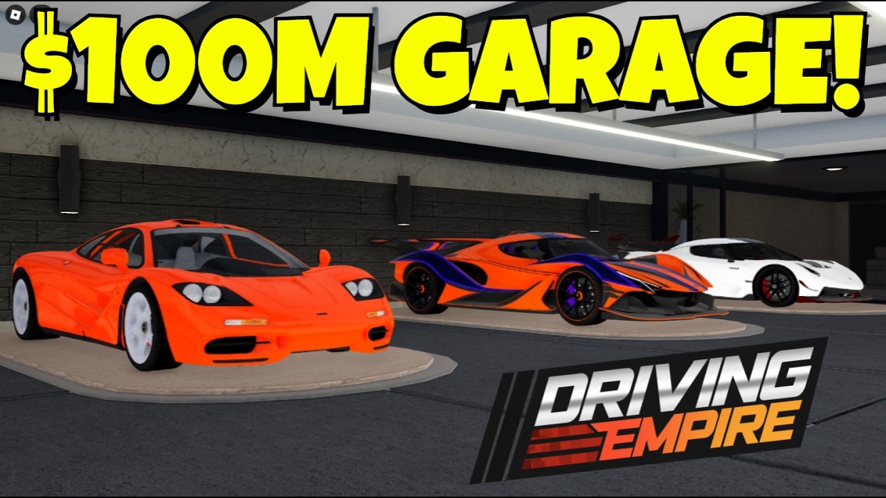 BUILDING A 100 MILLION DOLLAR GARAGE IN DRIVING EMPIRE - YouTube