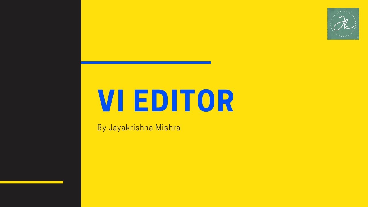 VI Editor - YouTube