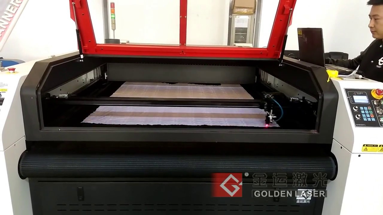 Laser Cutting for Lace Fabric Plaid & Stripe Matching - YouTube