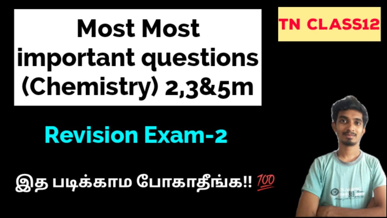 12th chemistry Most important questions for Revision Exam-2|Very ...